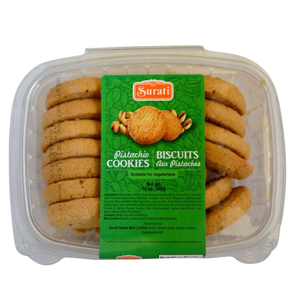Surati Biscuit Pistachio 340g – Memon Supermarket