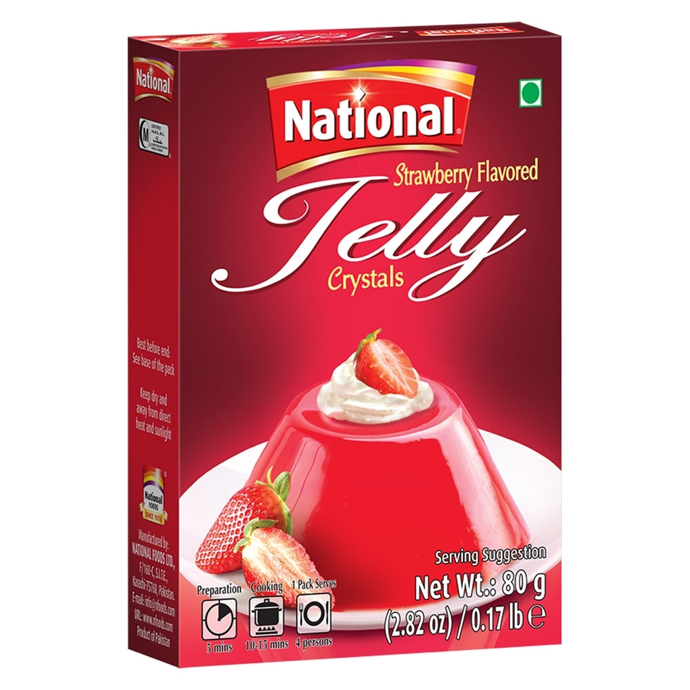 National Foods Crystal Jelly Strawberry 80g – Memon Supermarket