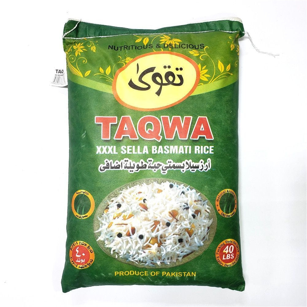 Taqwa XXXL Sella Rice Green bag 40Lb – Memon Supermarket