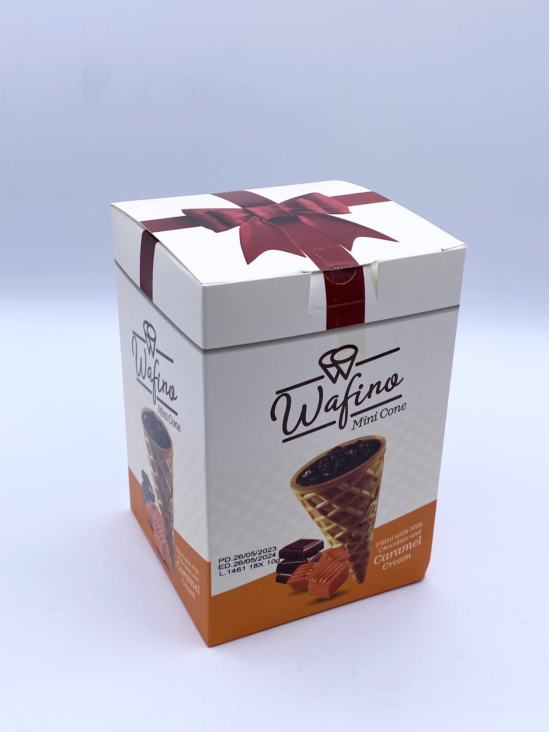 Wafino Mini Cone Filled With Milk Chocolate and Caramel Cream 18 x10g ...