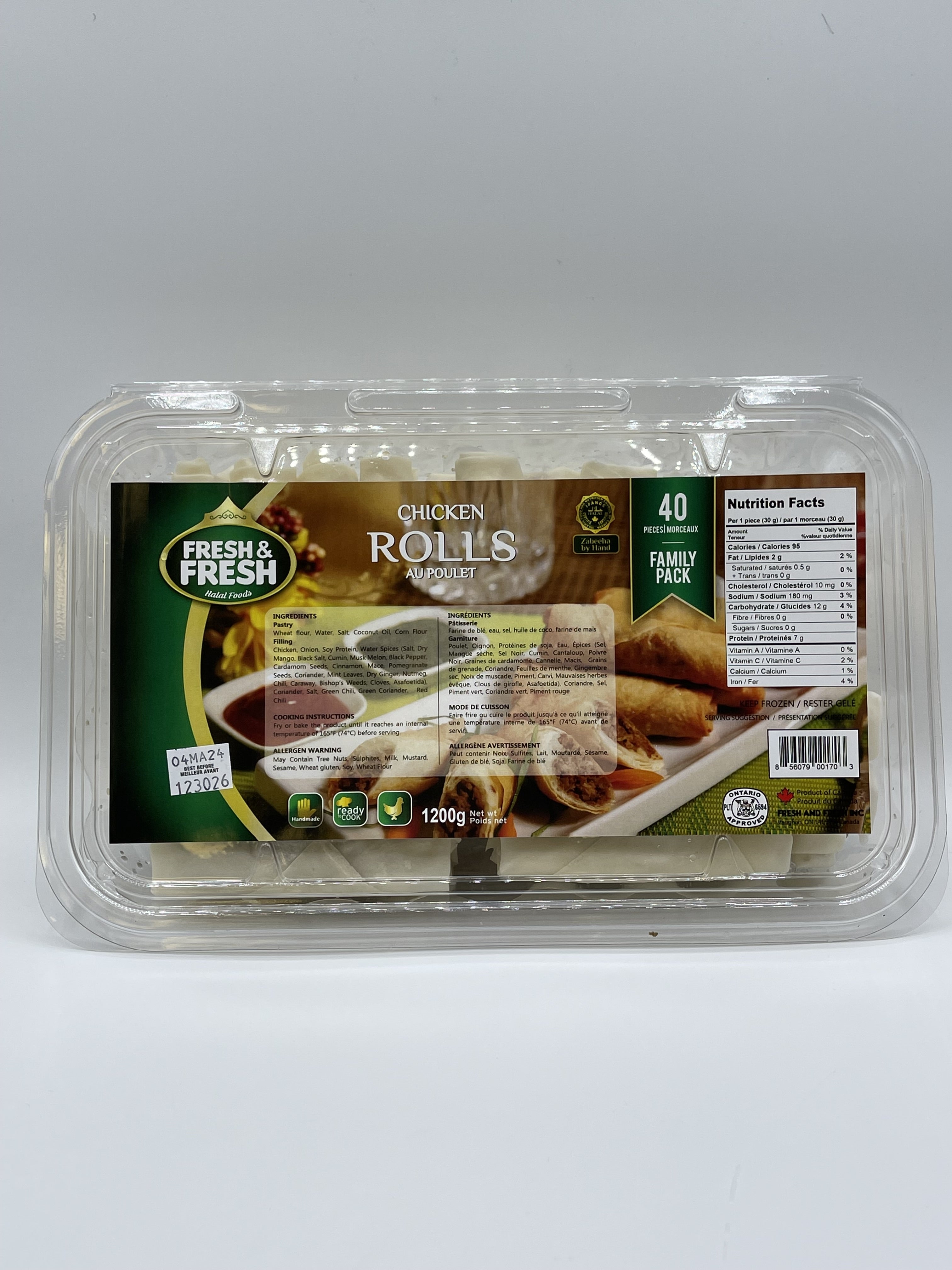 Fresh & Fresh Chicken Roll Family Pack 1200g – Memon Supermarket